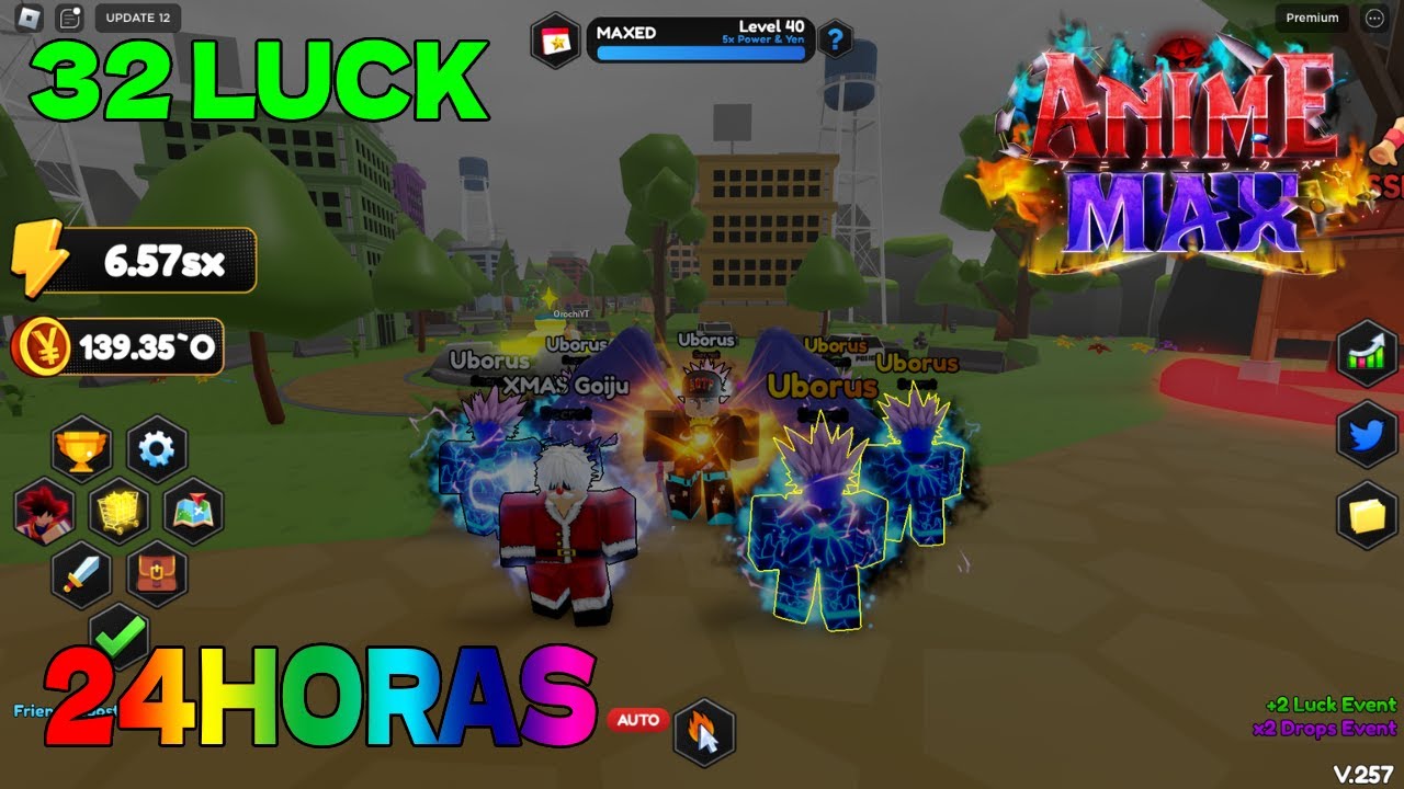 Fiquei 24HORAS girando no último mundo do Anime Max Simulator... - YouTube