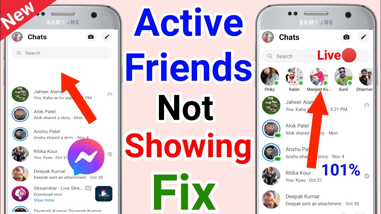 Active Friend Not Showing in Messenger | Online Friends Not Showing in ...