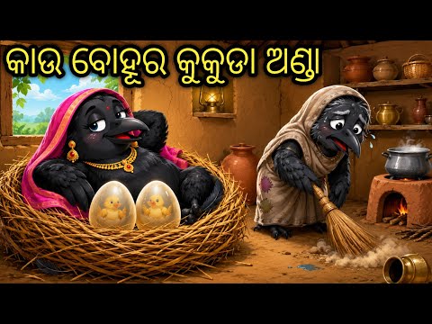 କାଉ ବୋହୂର କୁକୁଡା ଅଣ୍ଡା 🥚 Odia Gapa Odia Stories Odia bird stories Gapa Changudi Rinky Chadhei Gapa