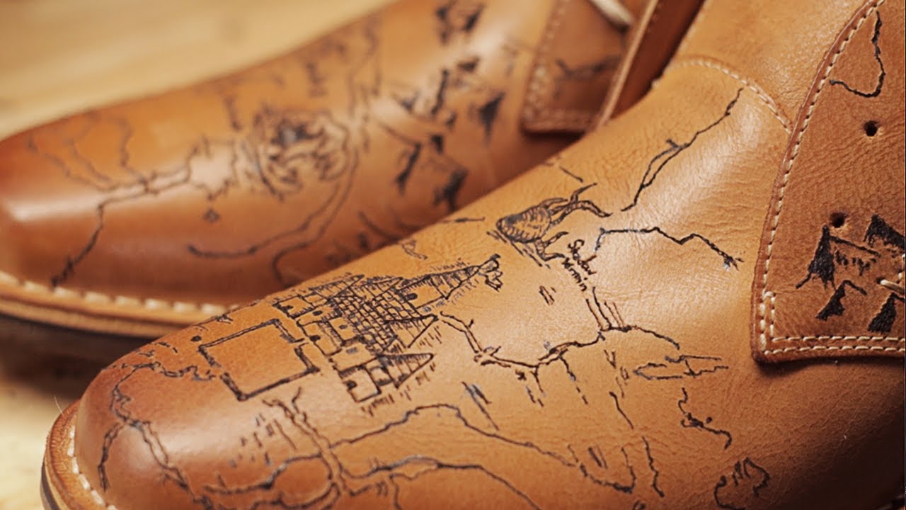 Step into Hyrule with these tattooed Zelda map shoes - YouTube