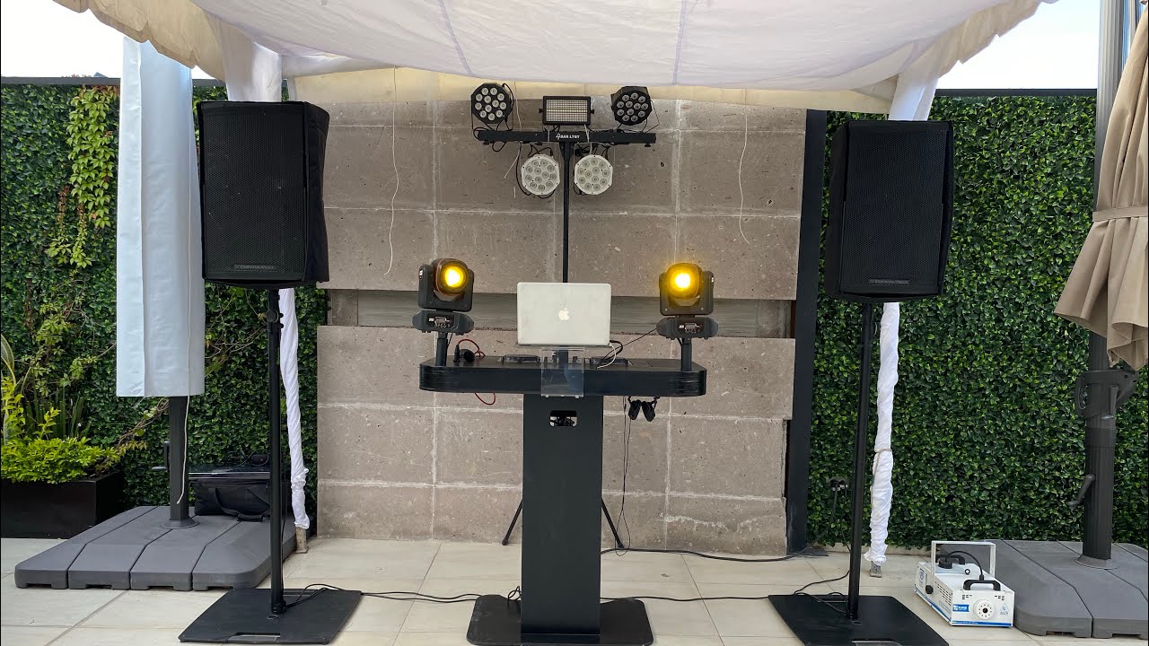 Estrenando la Cabina T (Dj Tower, Dj booth T) / Con cabezas Mini beam ...