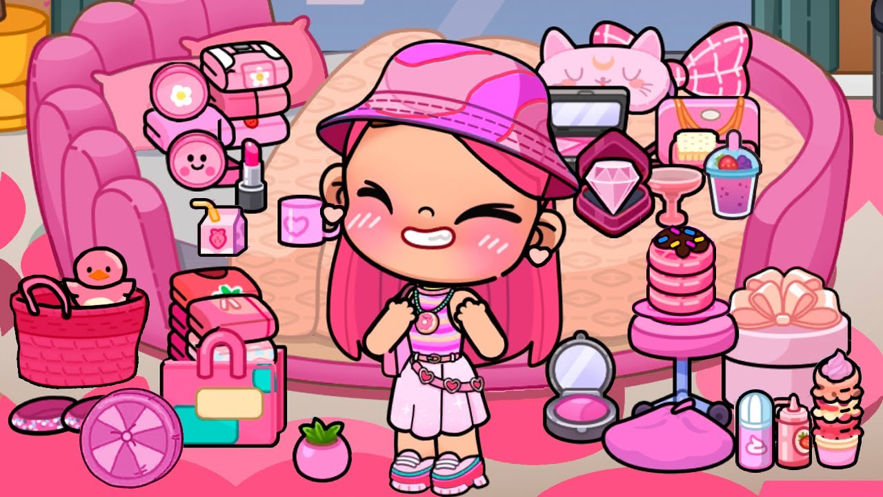 24 HORAS en un MUNDO ROSA en AVATAR WORLD | Toca Life | Sol Games - YouTube