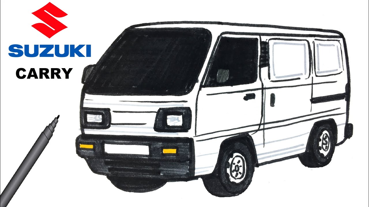 Easy Drawing Suzuki Carry I Kolay Suzuki Carry Çizimi I Üzgün Araba ...