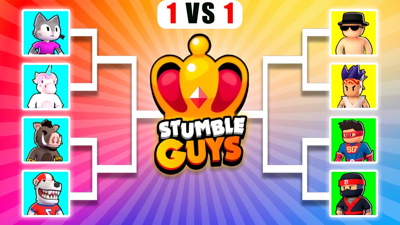 ANIMALS vs HUMANS Skins in Stumble Guys 🐱😀 Tournament Battle 🔥 1 VS 1 ...