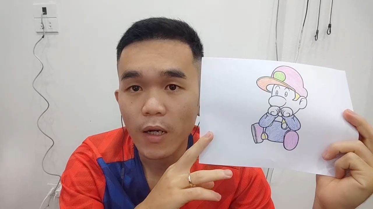 Color the picture of Mario character with colored pencils - Islam er ...