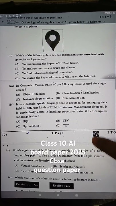 class 10 ai paper 2025 | cbse | Artifical intelligence class 10 answer ...