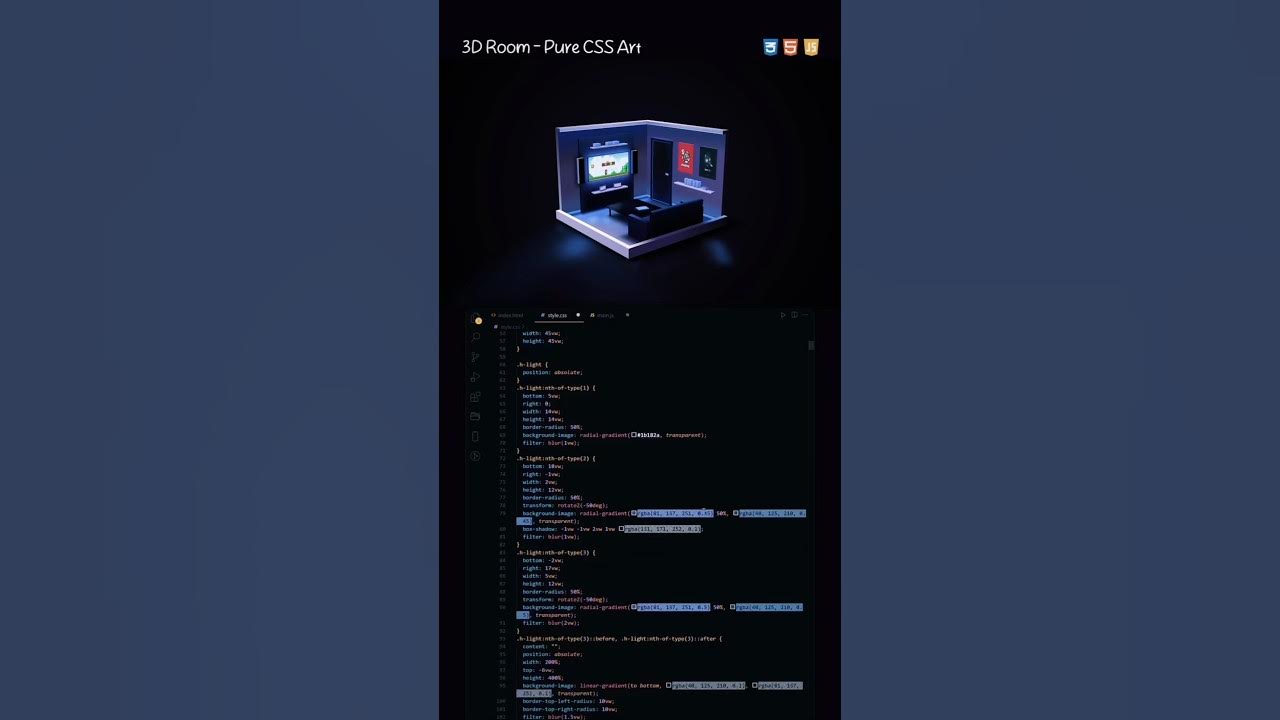 3d Room Pure Css🧑💻 Coding Programming 2024 Cssanimations
