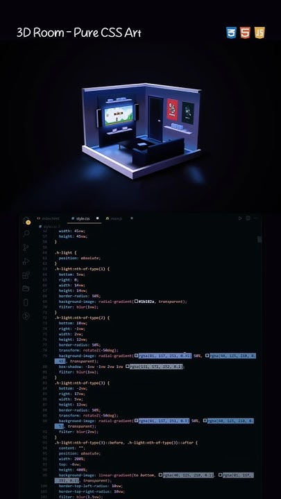3D Room (Pure CSS🧑‍💻) #coding #programming #2024 #cssanimations #cssanimation #csstricks # ...