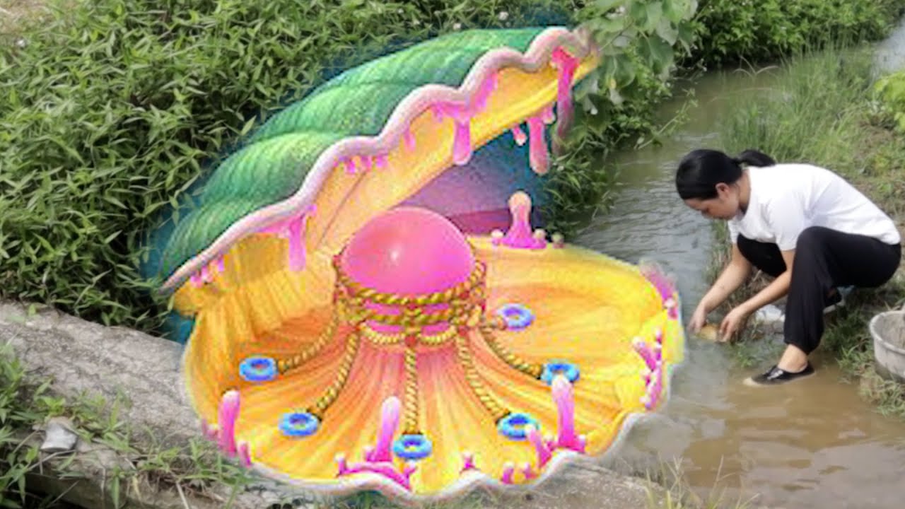 Natural pearls of Pearl Kingdom: A girl tripped over a giant river clam ...