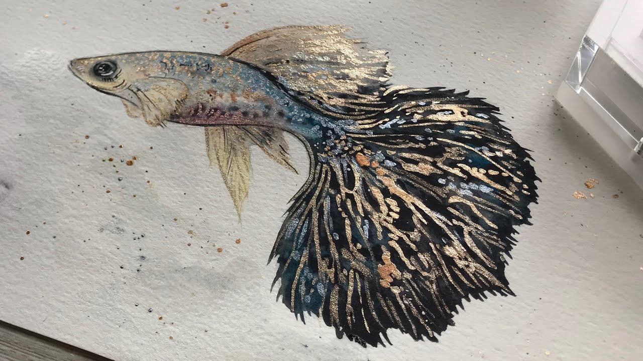 Watercolor Fish, Fast painting - YouTube