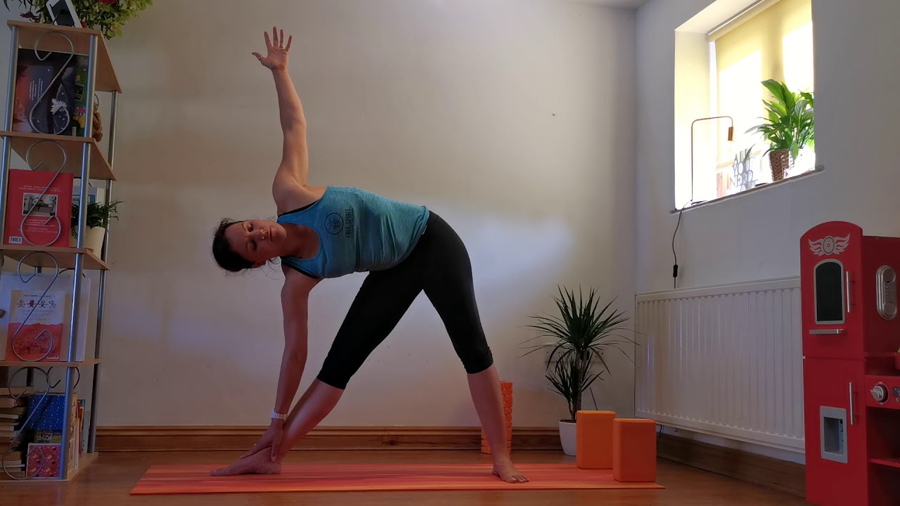 Hamstring stretch yoga sequence - YouTube