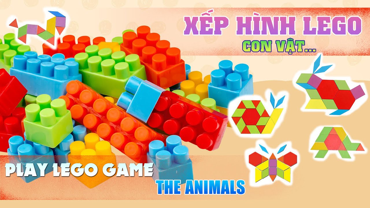 Bé chơi xếp hình lego - Các con vật | Play lego game - The Animals ...