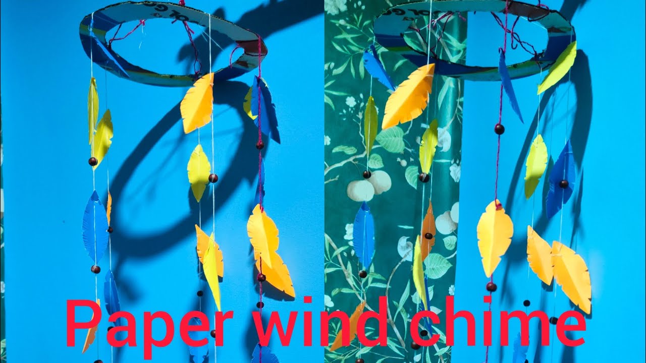 wind chimes (how to make paper wind chime )@trendingon3445 - YouTube