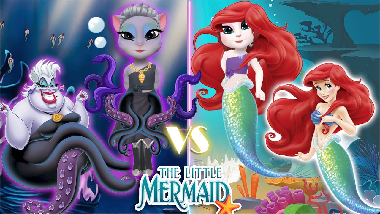My talking Angela 2 | Ariel - Little Mermaid 🌊🐬 VS Ursula | cosplay ...