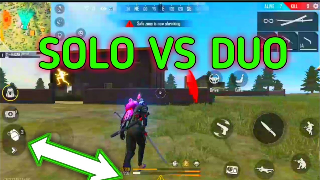 SOLO VS Duo free fire game play Gaming with Hasan - YouTube