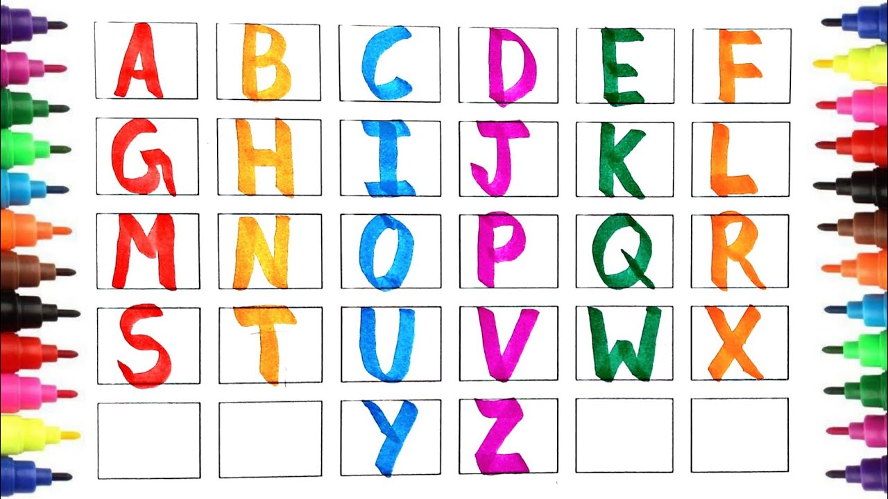 ABCD in English | Alphabet song | Write and Read The Alphabet | Learn ...