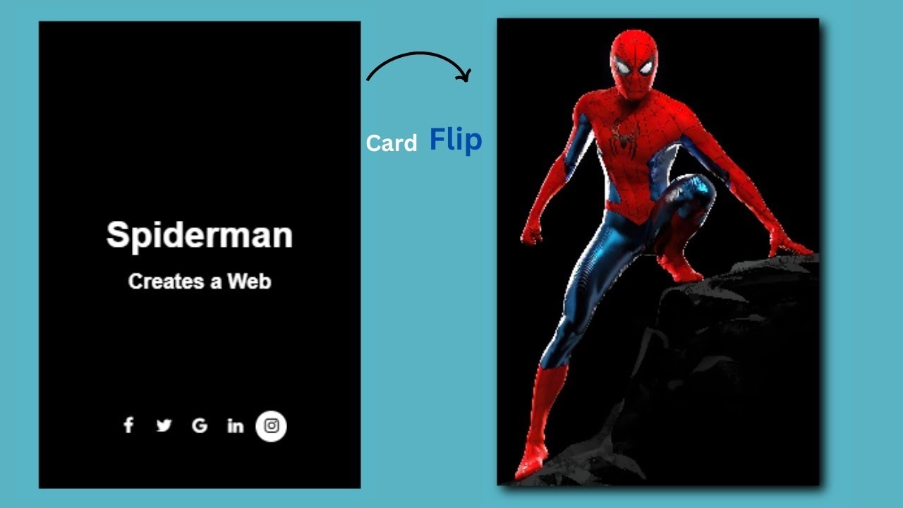 Flipping A Card Using Html And Css Flip Card Card Flipping In Css Youtube 7168