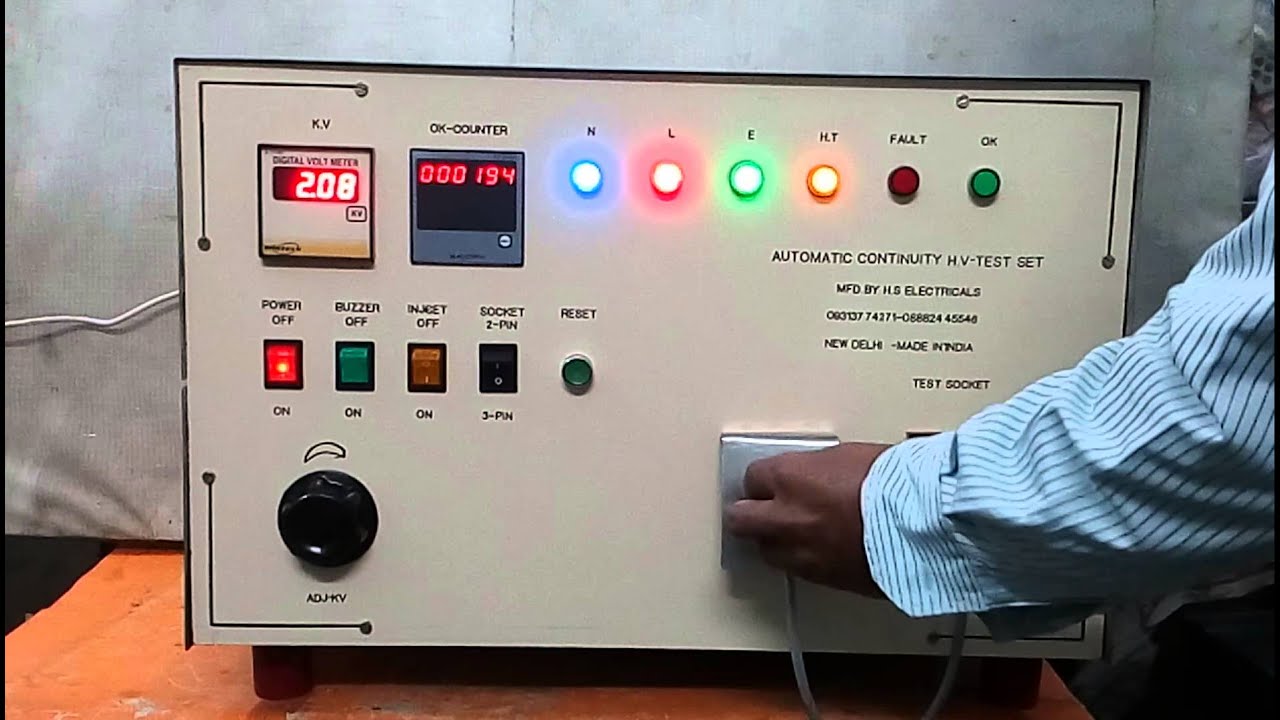 Automatic HV Test Set for Moulded Power Cord - YouTube
