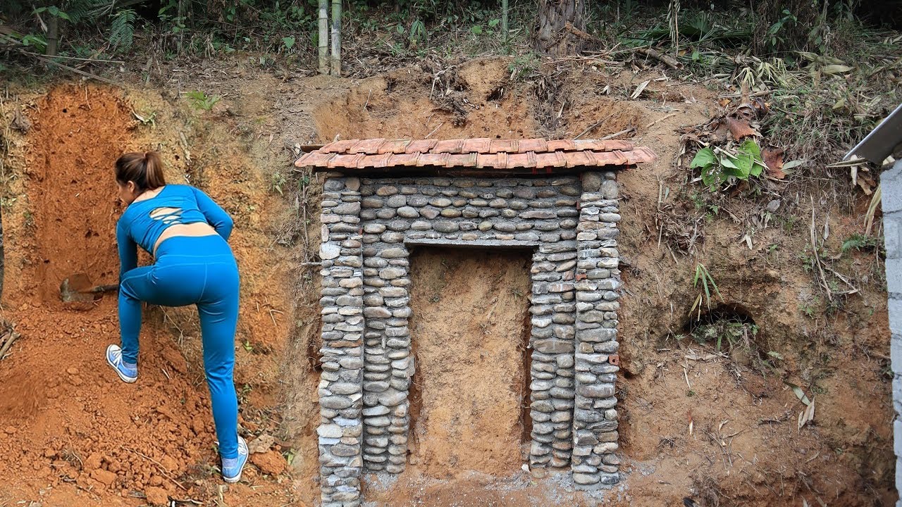 Build tunnel entrance - Dig tunnels underground - Building daily life ...