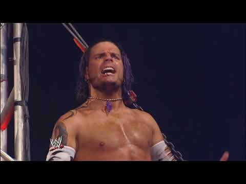 Jeff Hardy Swanton Bomb off Raw Stage from 30 feet