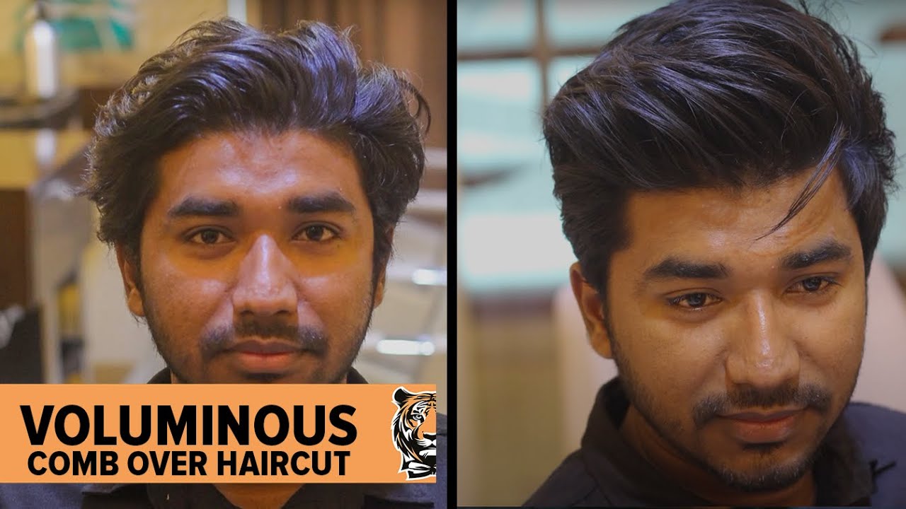 Men's Messy/Voluminous Comb Over Haircut Tutorial /Men's Hair 2019 ...