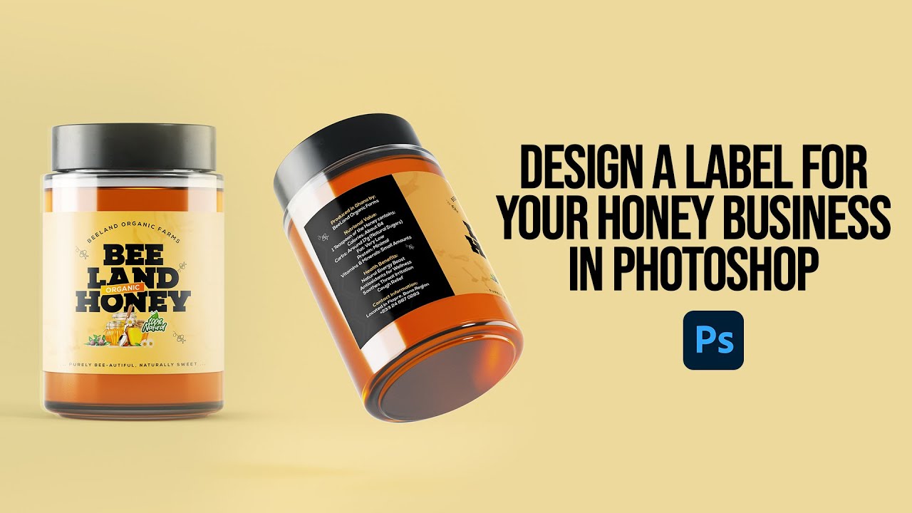 LABEL DESIGN IN PHOTOSHOP IN LESS THAN 10 MINUTES - YouTube