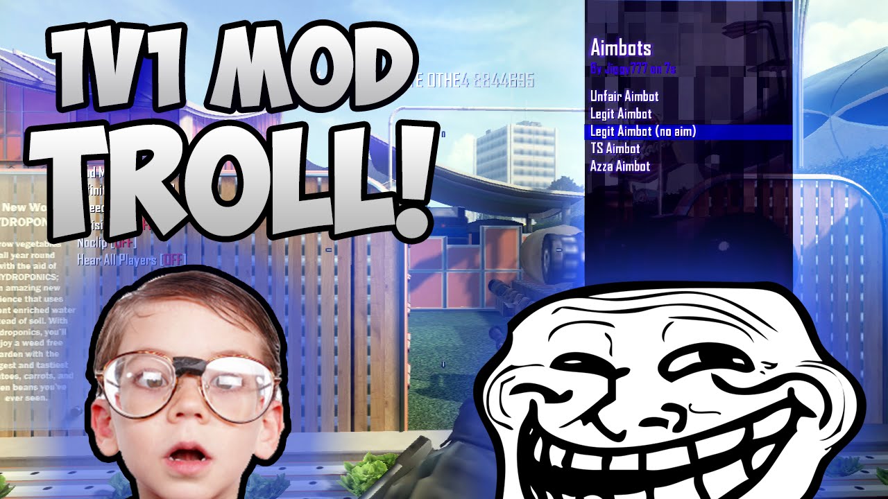 Black Ops 2 1v1 Troll With Mod Menu - YouTube