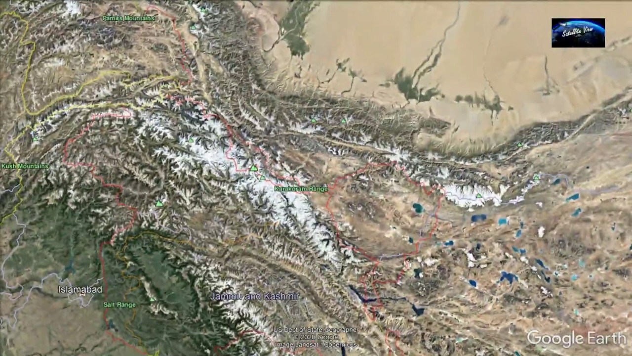 Karakoram Mountains Map