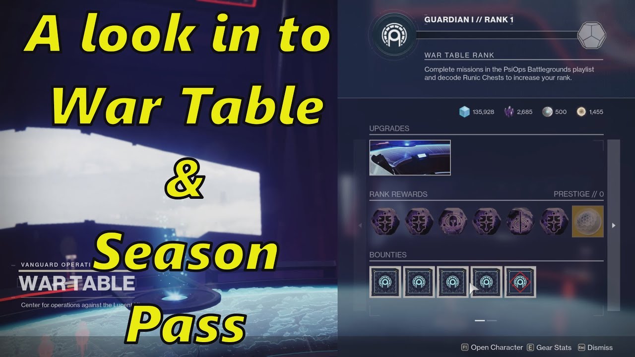 Destiny 2 : Season 16 - Season Pass and War Table. - YouTube