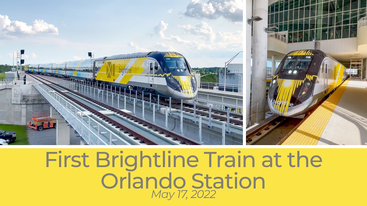 First Brightline Train at the Orlando Station - May 17, 2022 - YouTube