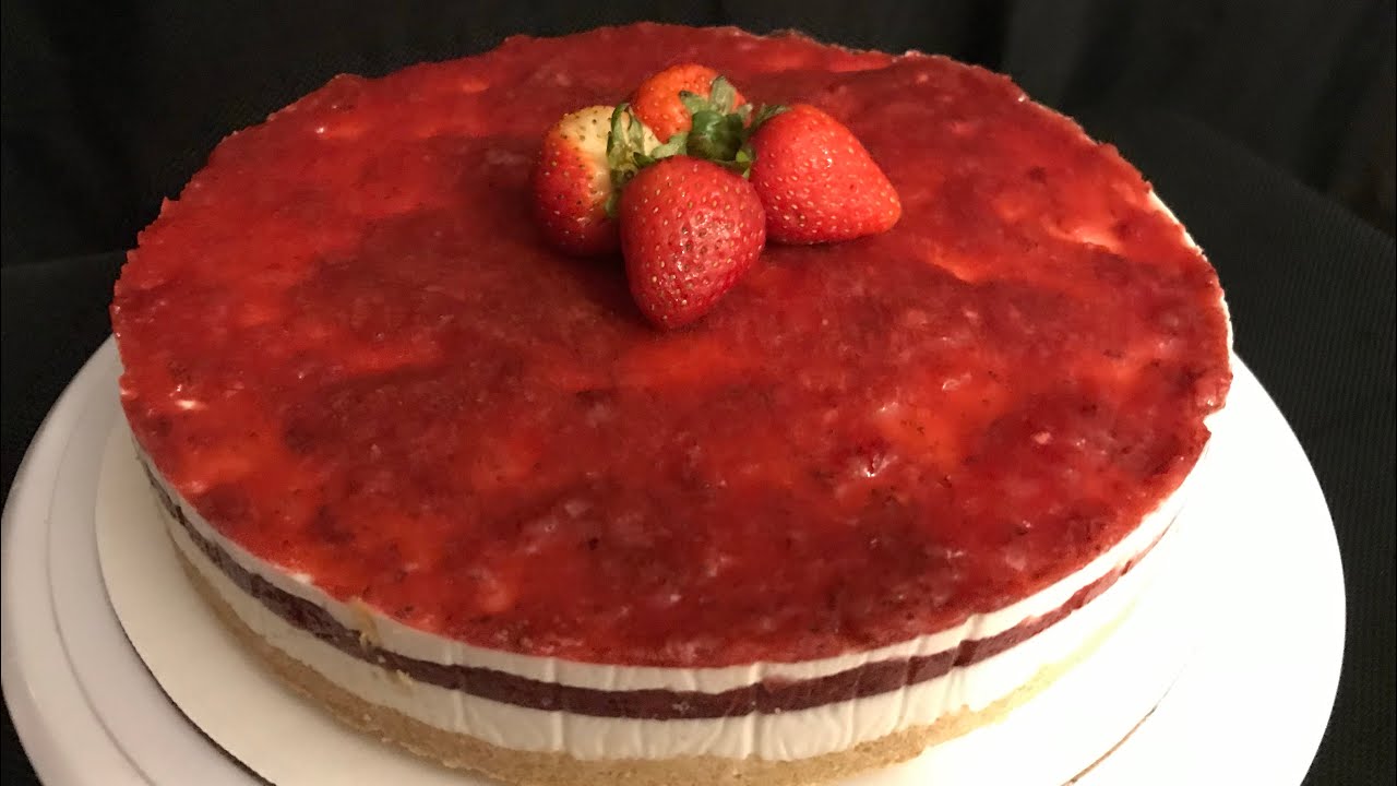 CHEESECAKE SIN HORNO (súper fácil!) - YouTube