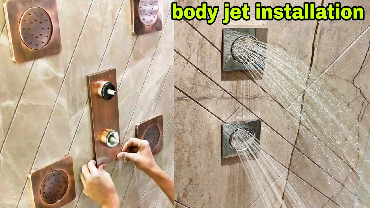 Thermostat diverter &bodyjet installation - YouTube