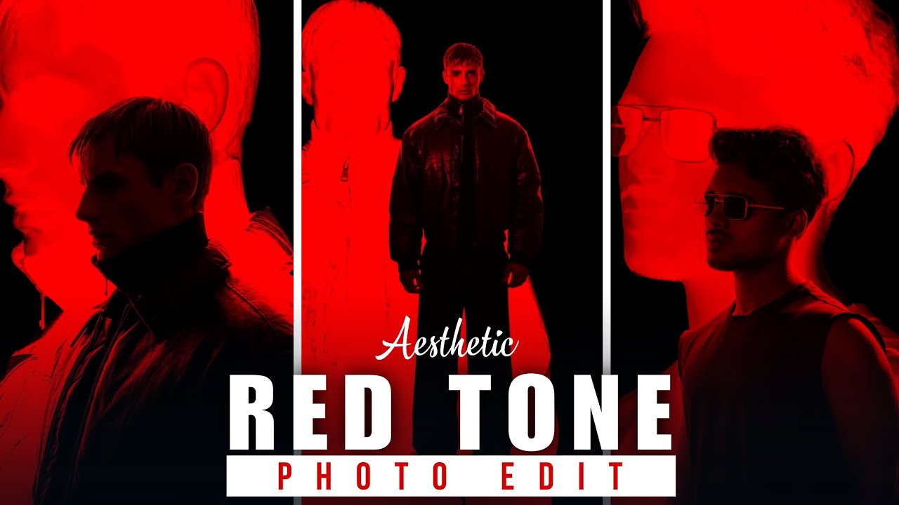 Red tone photo edit in PicsArt || Aesthetic photo edit tutorial ...