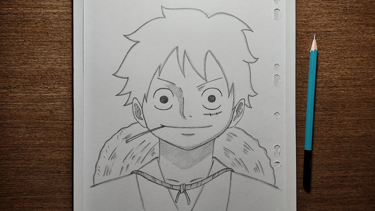 how to draw Monkey D Luffy from one piece - step by step | Easy drawing ...