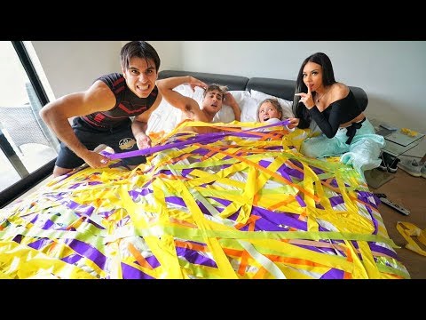 INSANE DUCT TAPE PRANK ON COUPLE!