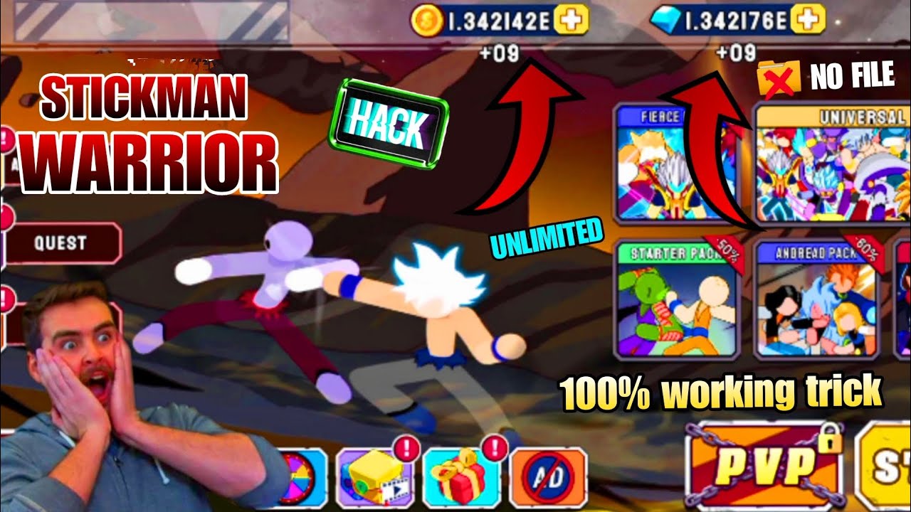 STICKMAN WARRIOR MOD APK 🤯😱 HACK VERSION UNLIMITED MONEY AND DIAMOND ...