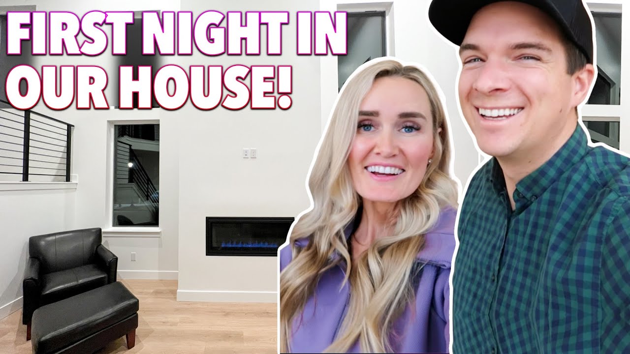 🥳 FIRST NIGHT IN OUR NEW HOUSE! 🏡 SPENDING THE NIGHT IN OUR FIRST HOME ...