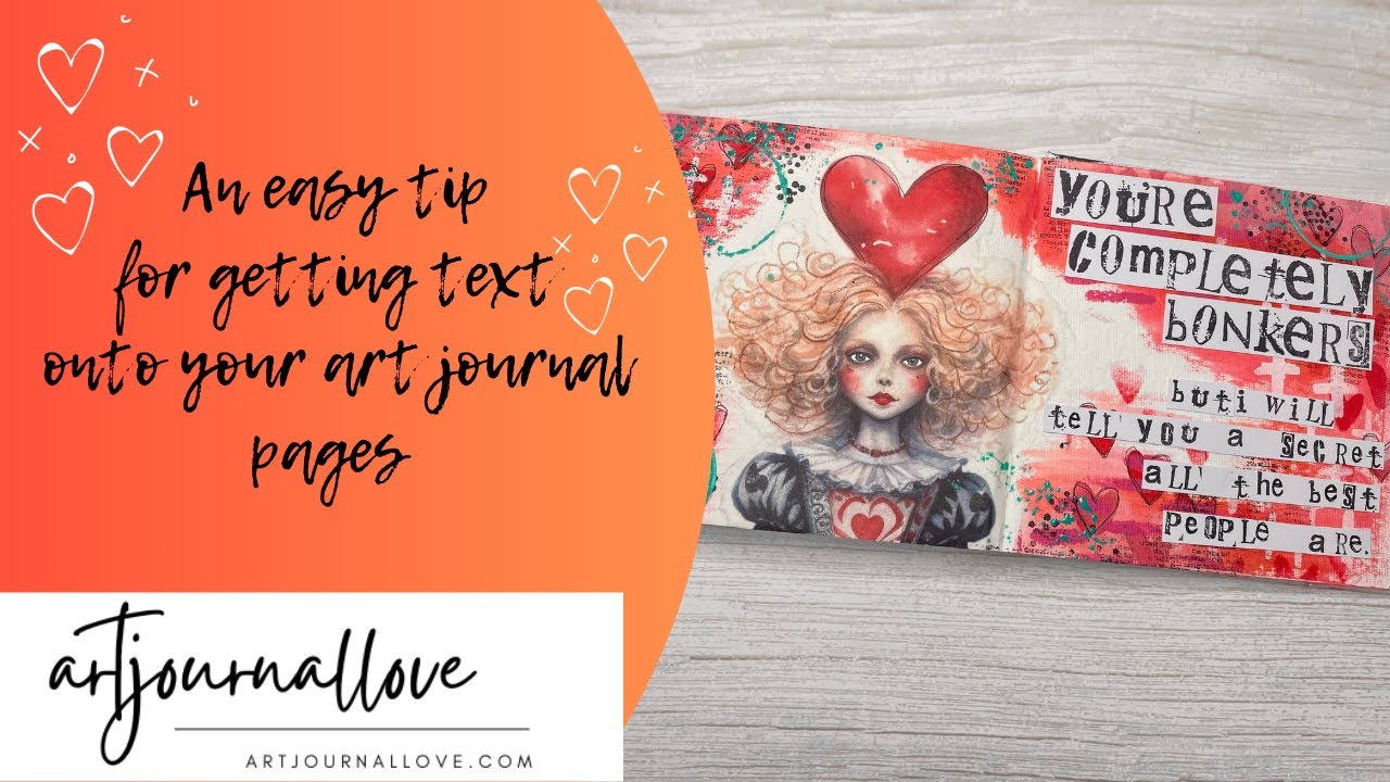 An easy tip for getting text into your art journal pages - YouTube