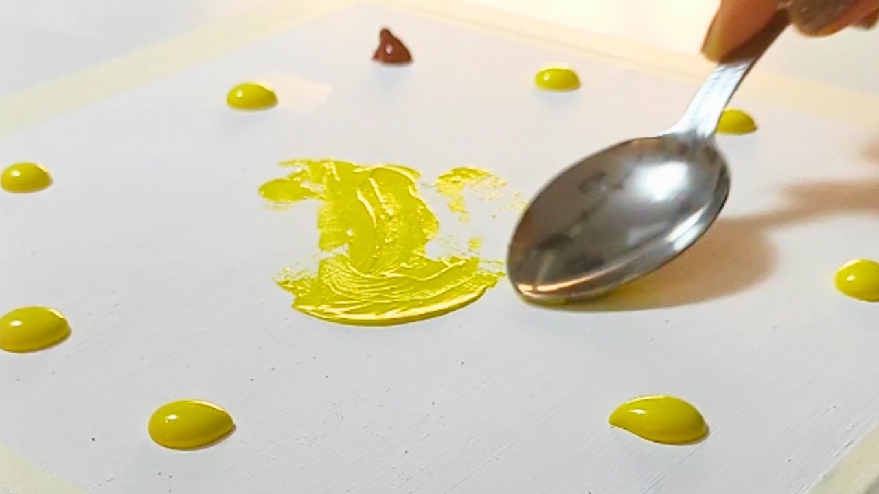 Easy and fun way to paint flowers / Spoon painting technique - YouTube