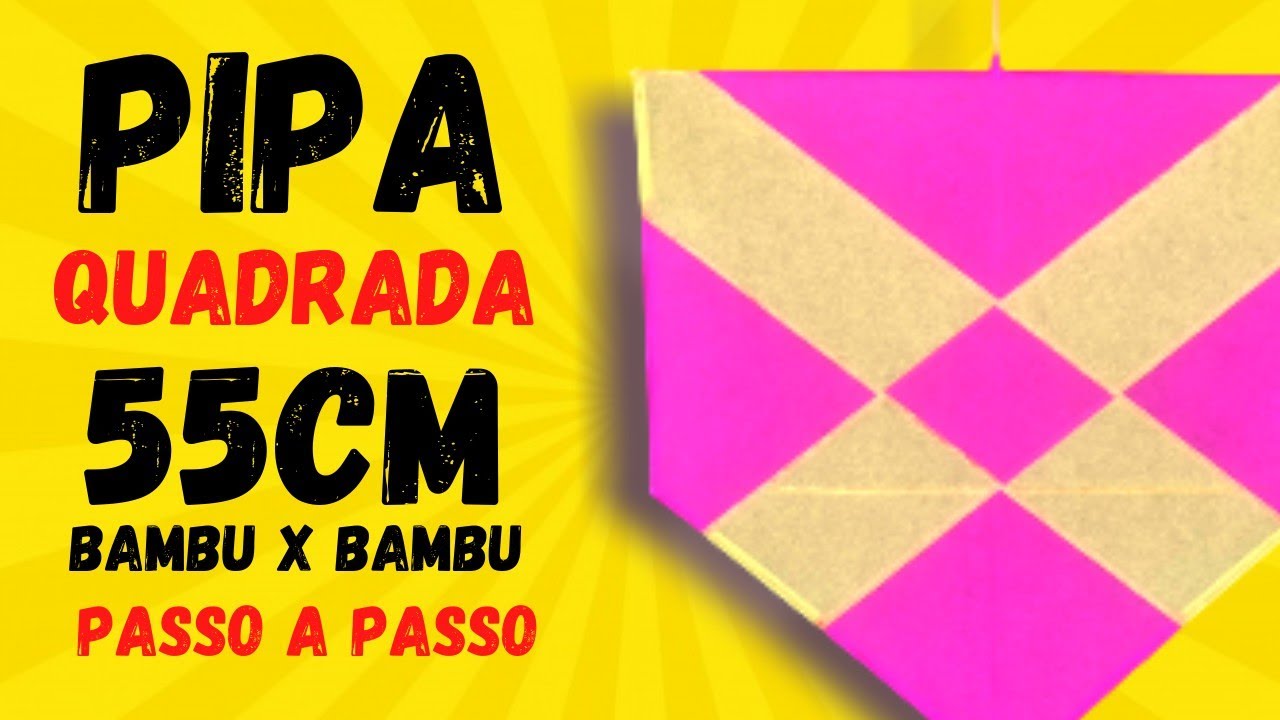 PIPA QUADRADA 55CM BAMBU X BAMBU | CORTE E RECORTE | PASSO A PASSO | GP ...