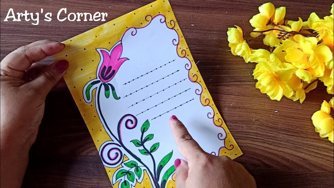 Border Design on Paper | Designs for Front Page | Border for Project ...