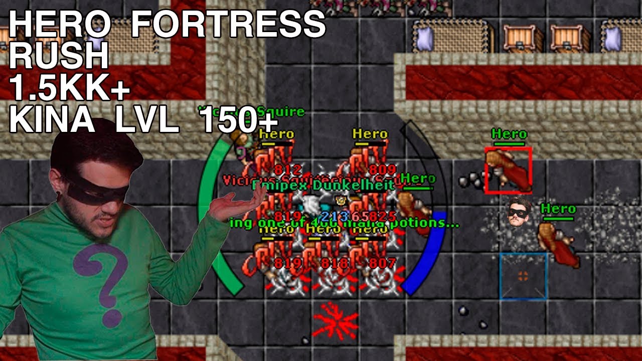 Tibia - Knight lvl 150+ HERO CAVE EDRON - 1.5kk~2kk+ XP/hora - YouTube