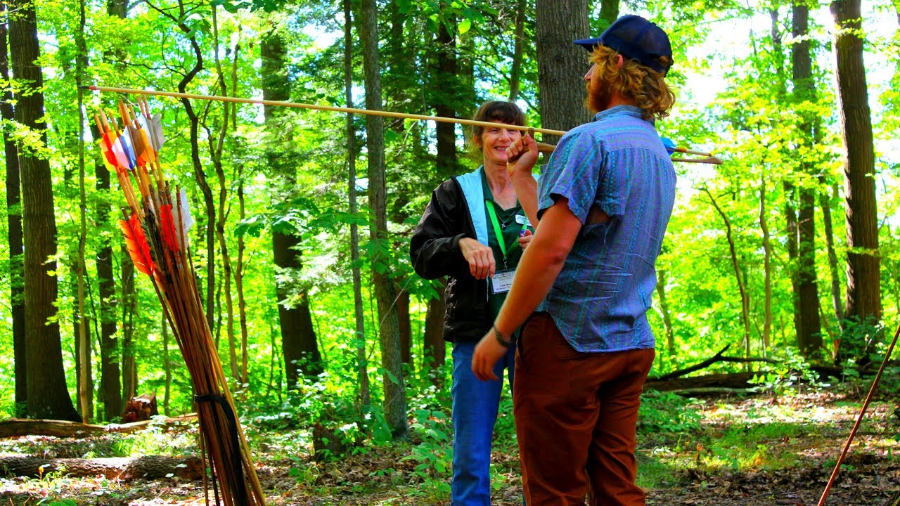 Meadowcroft Rockshelter exhibits atlatl (Stick Arrow )Throwing - YouTube