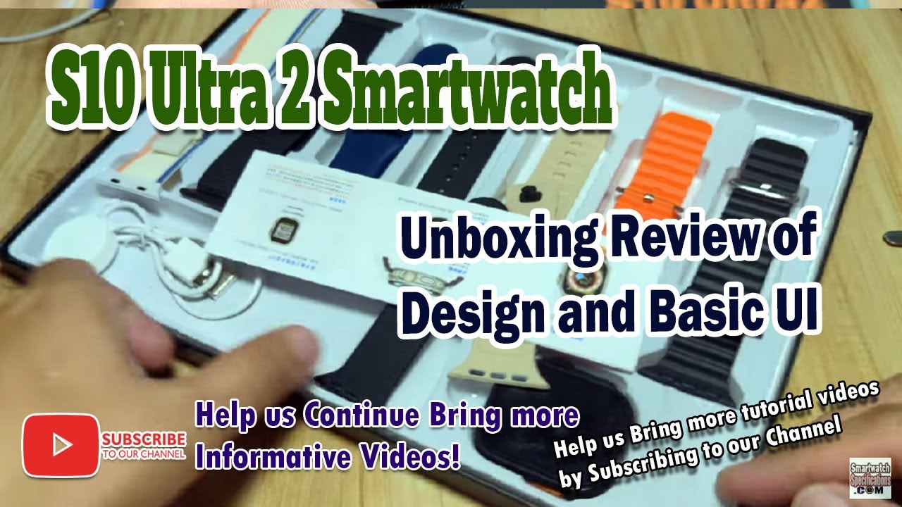 S10 Ultra 2 Smartwatch 7 in 1 Straps - Unboxing Review of Design and ...