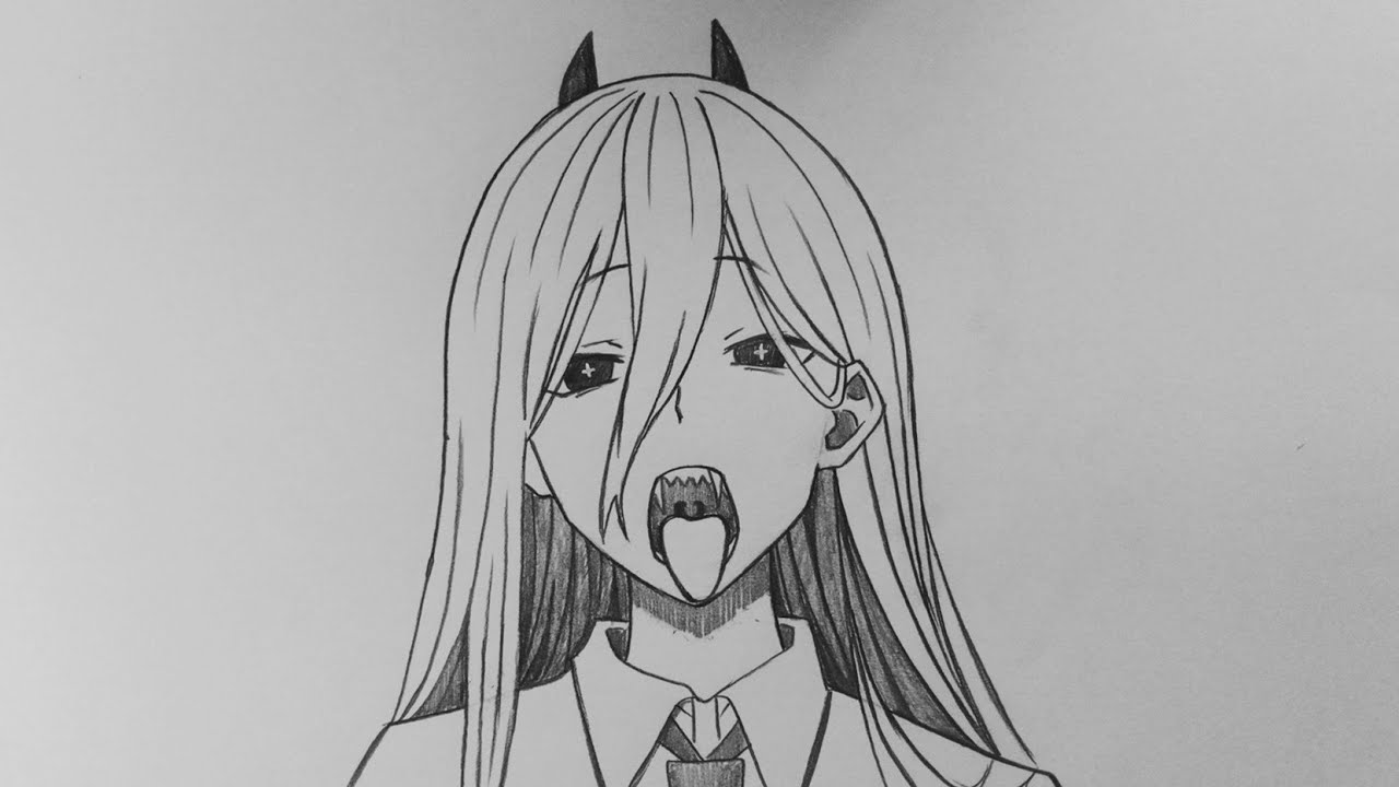 CARA MENGGAMBAR POWER DARI ANIME CHAINSAW MAN - YouTube