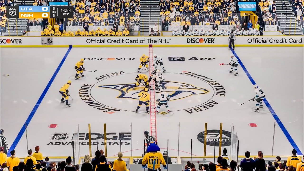 Nashville Predators vs Utah Hockey Club 4/14/2025 NHL 25 Gameplay - YouTube