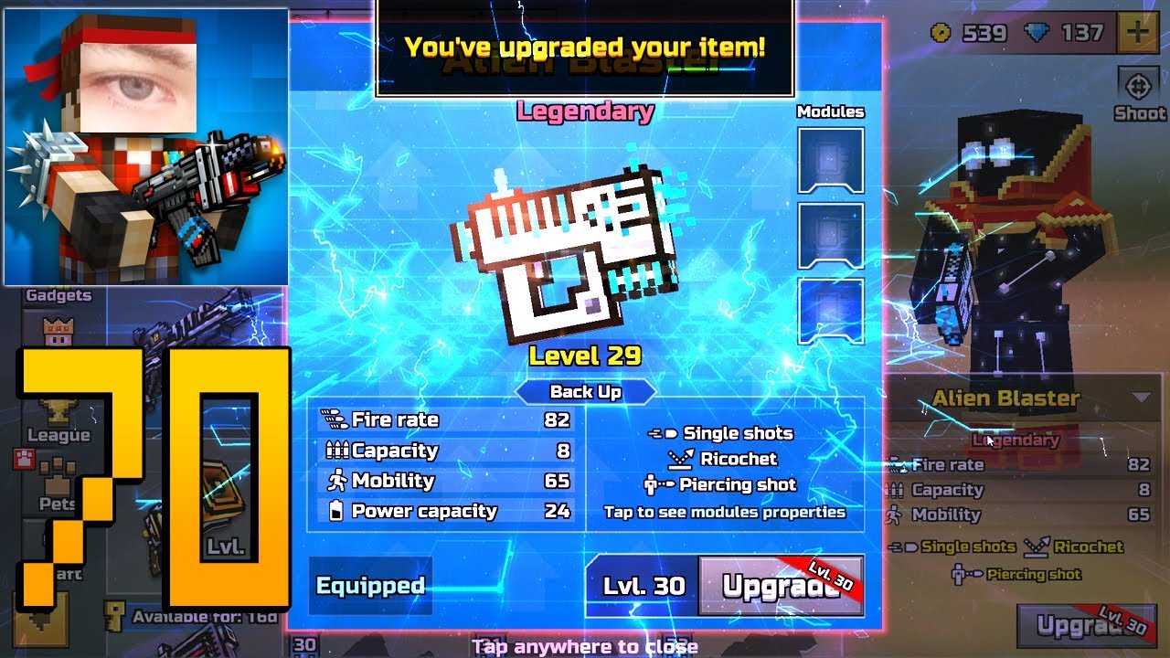 Pixel Gun 3D - Gameplay Walkthrough Part 70 - Alien Blaster - YouTube