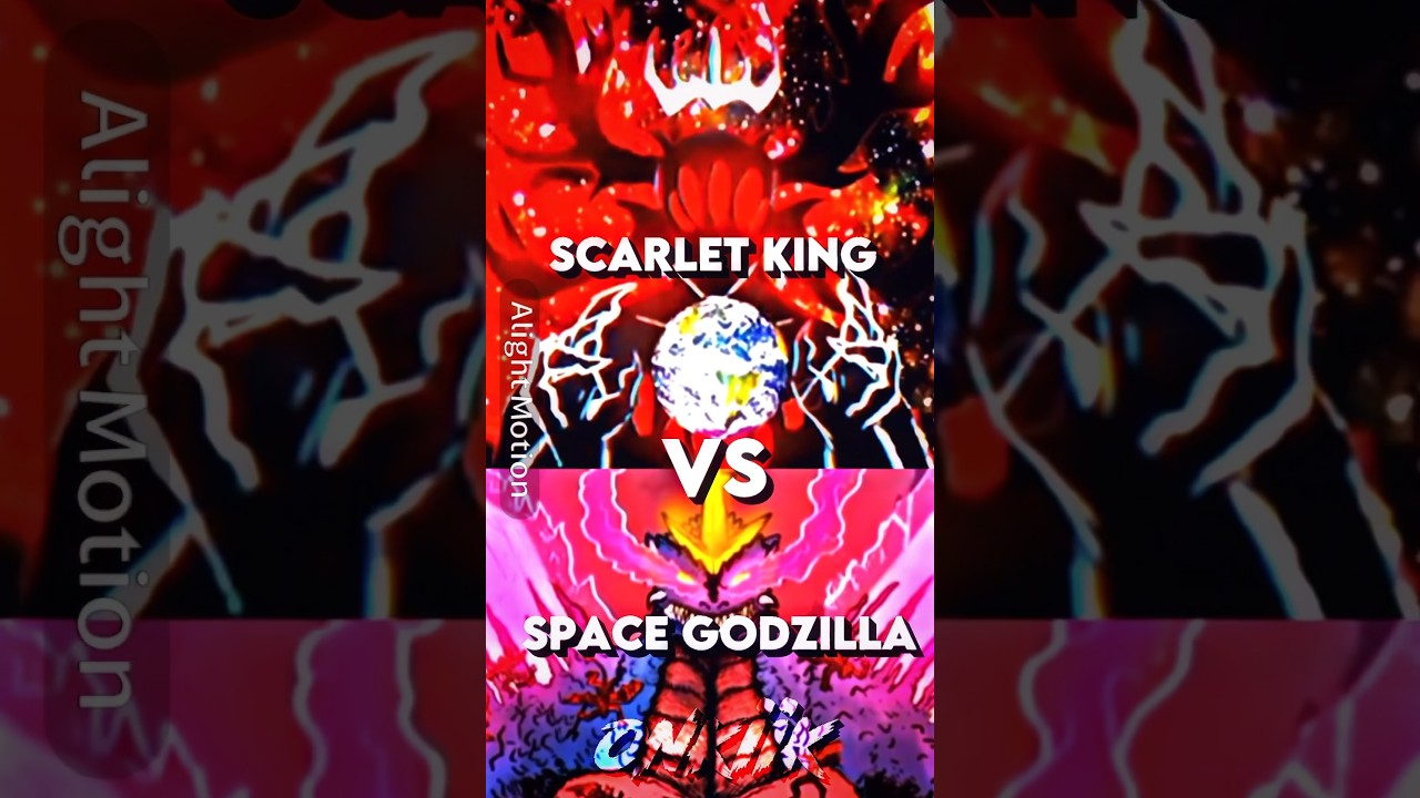 Scarlet King VS Space Godzilla | #scarletking #spacegodzilla #battle ...