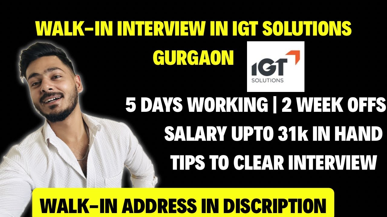 Walk-In Interview In IGT Solutions Gurgaon | Travel process | New Job ...