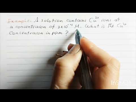 Chemical Analysis- How to convert Molarity to ppm+Example - YouTube